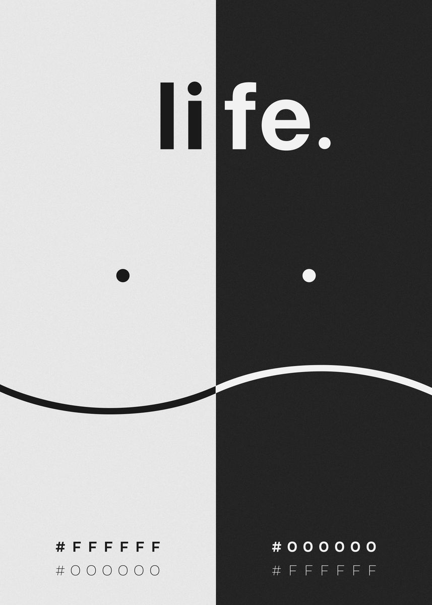 'Life Yin Yang' Poster, picture, metal print, paint by Chems Eddine ...