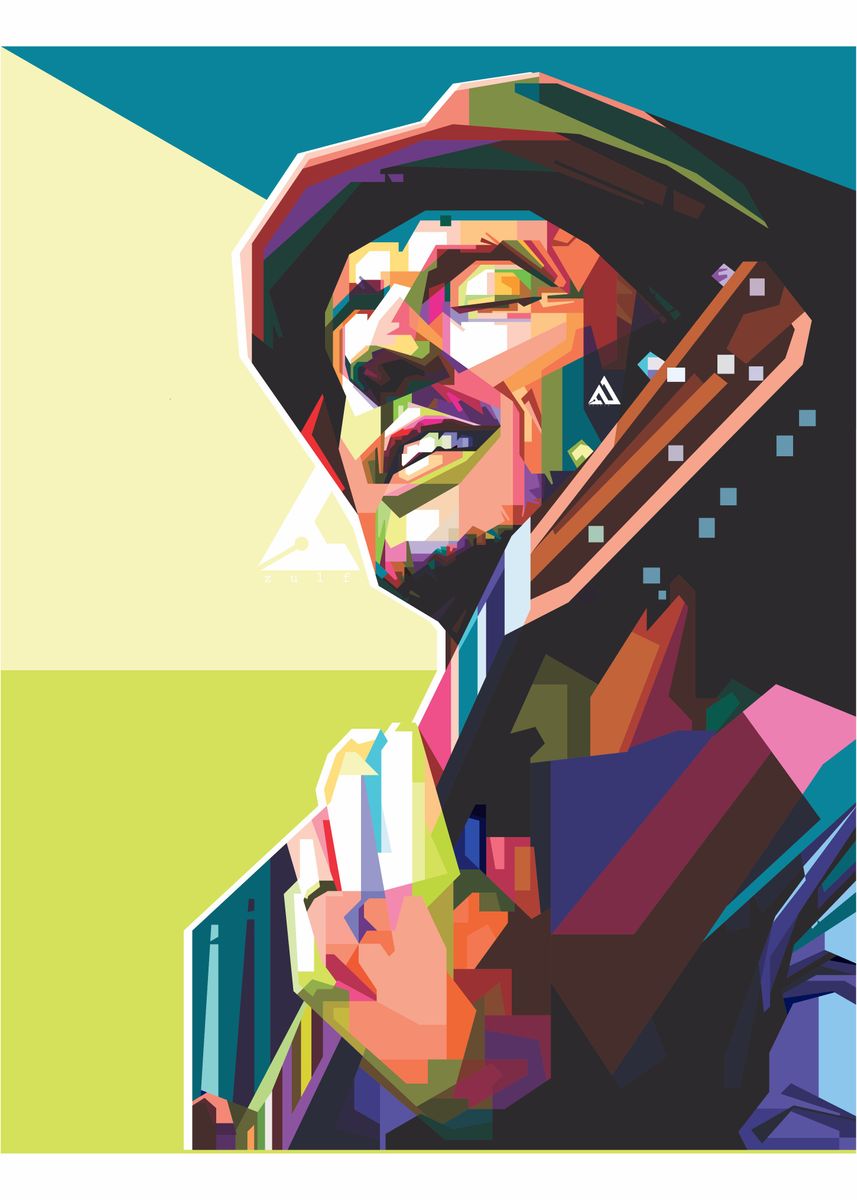 'Jason Mraz in WPAP' Poster, picture, metal print, paint by Zulfikar ...