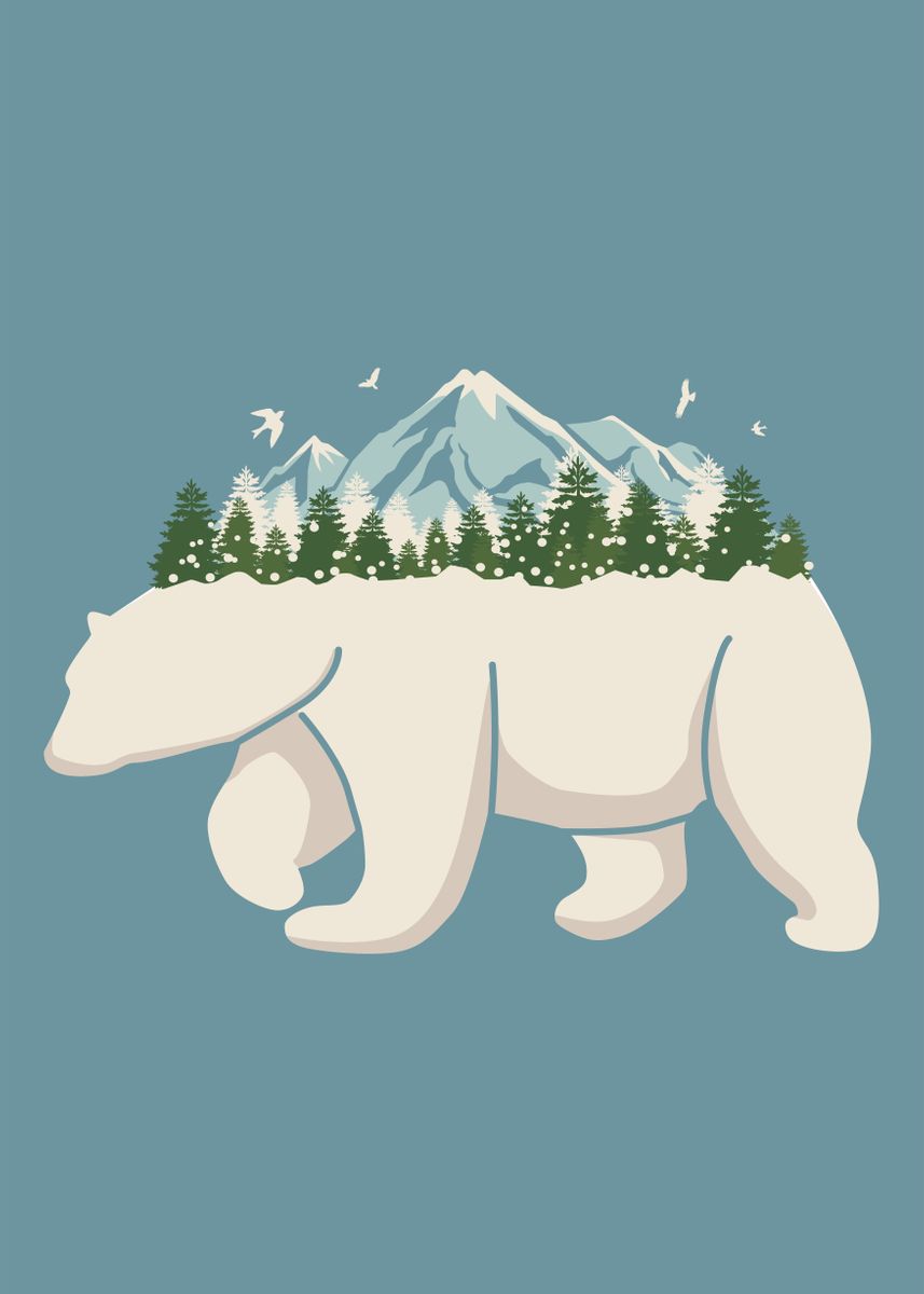 'Polar Bear' Poster by Black Iris | Displate