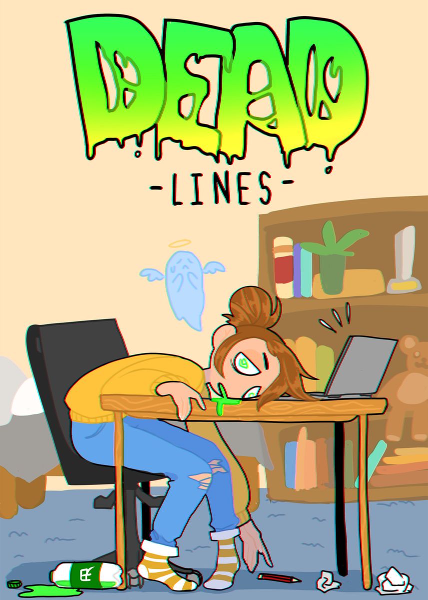 'DEADlines' Poster, picture, metal print, paint by Faith Tait | Displate