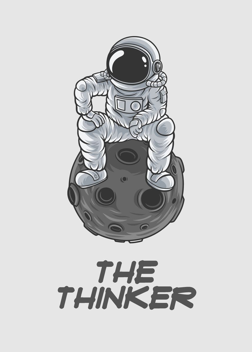 'The Thinker' Poster by Nine Arts | Displate