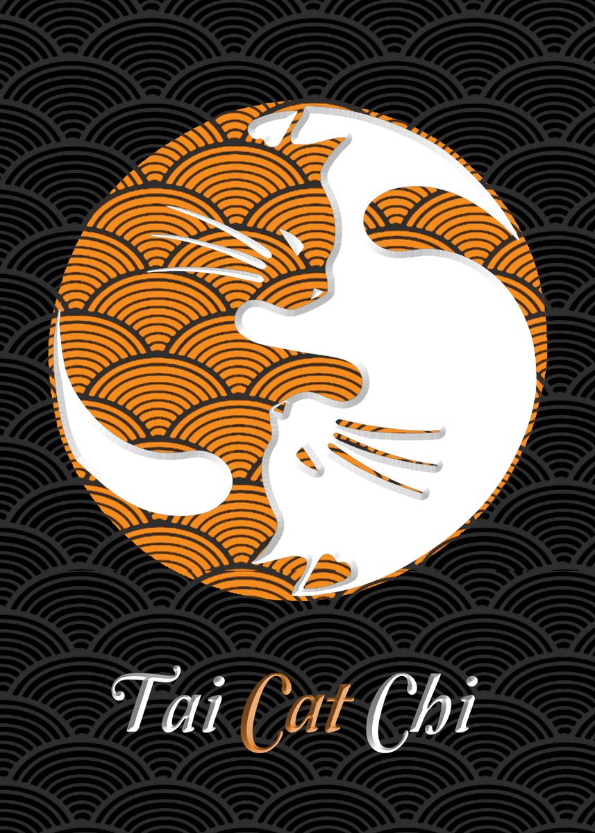 ' Tai Cat Chi' Poster, picture, metal print, paint by М Dam | Displate