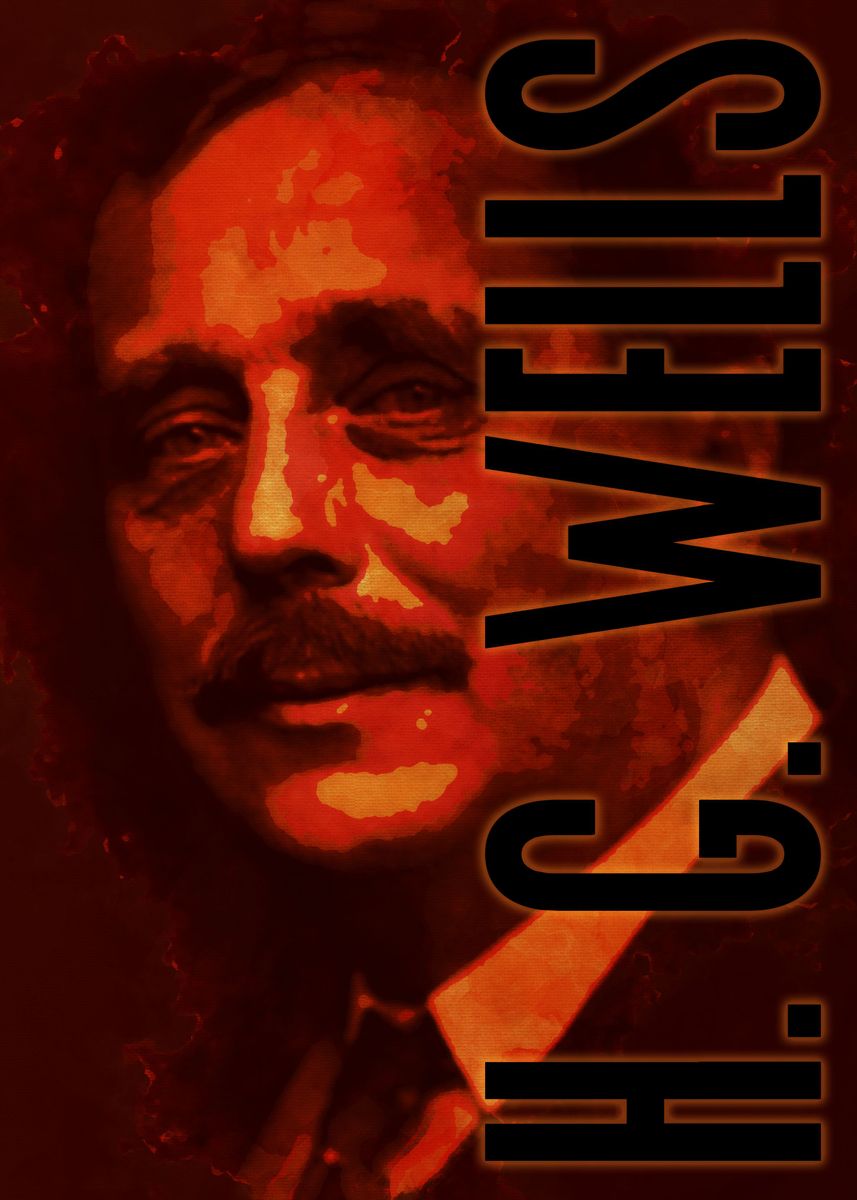 'H G Wells' Poster, picture, metal print, paint by Petra Rommelfanger ...