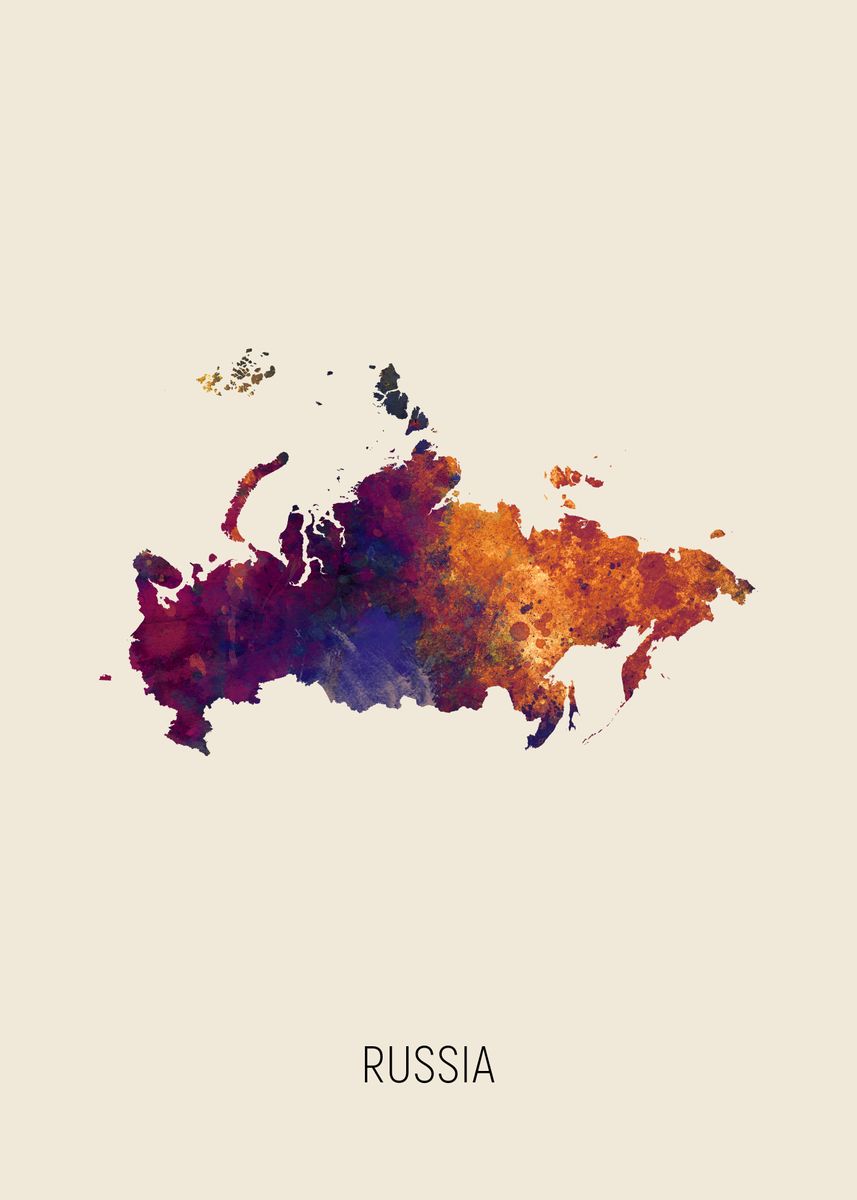 'Russia Map' Poster by Michael Tompsett | Displate