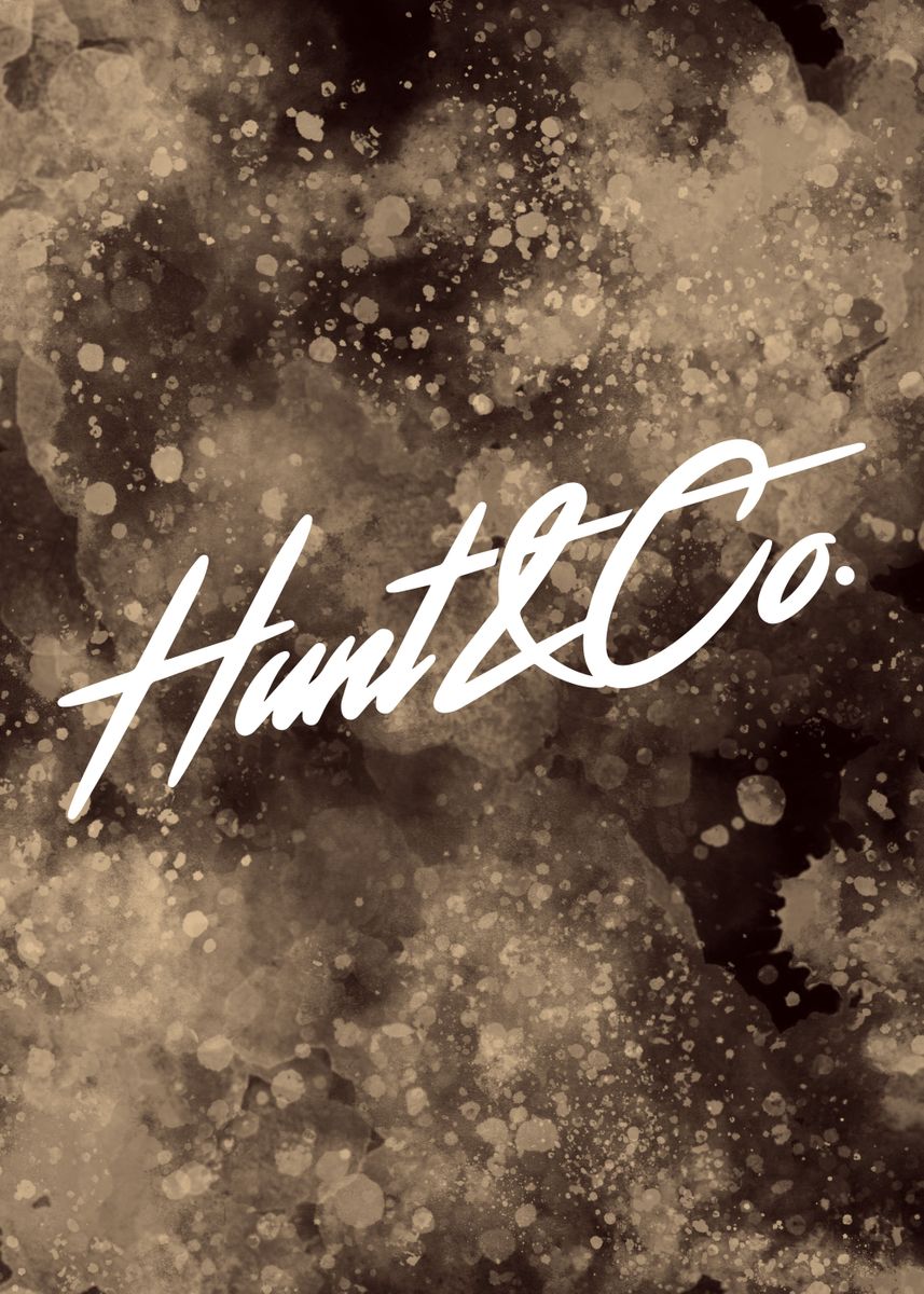 'TJ HUNT LOGO WHITE GOLD' Poster by Hunt and Company | Displate