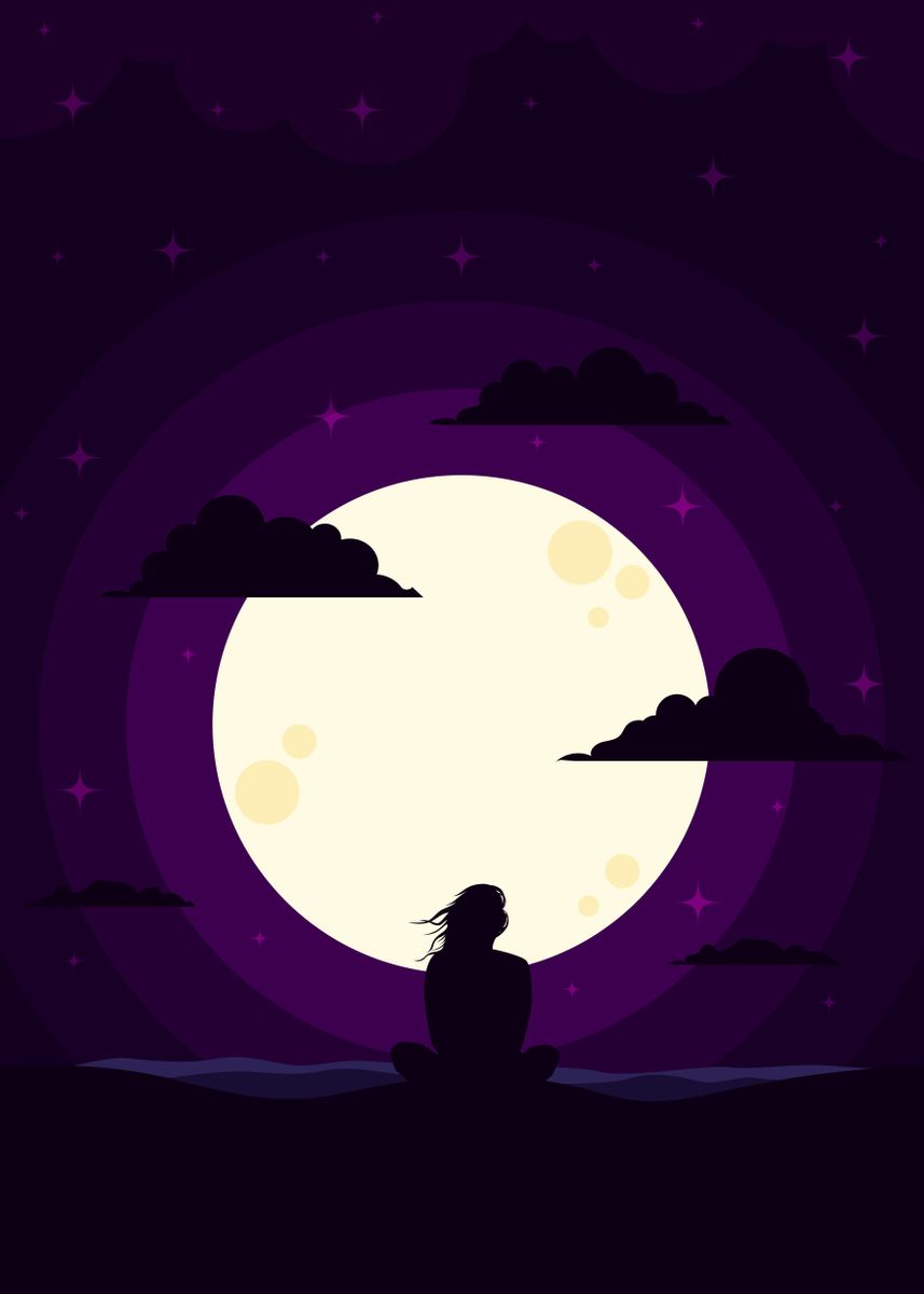 'Lonely Summer Night ' Poster, picture, metal print, paint by ...