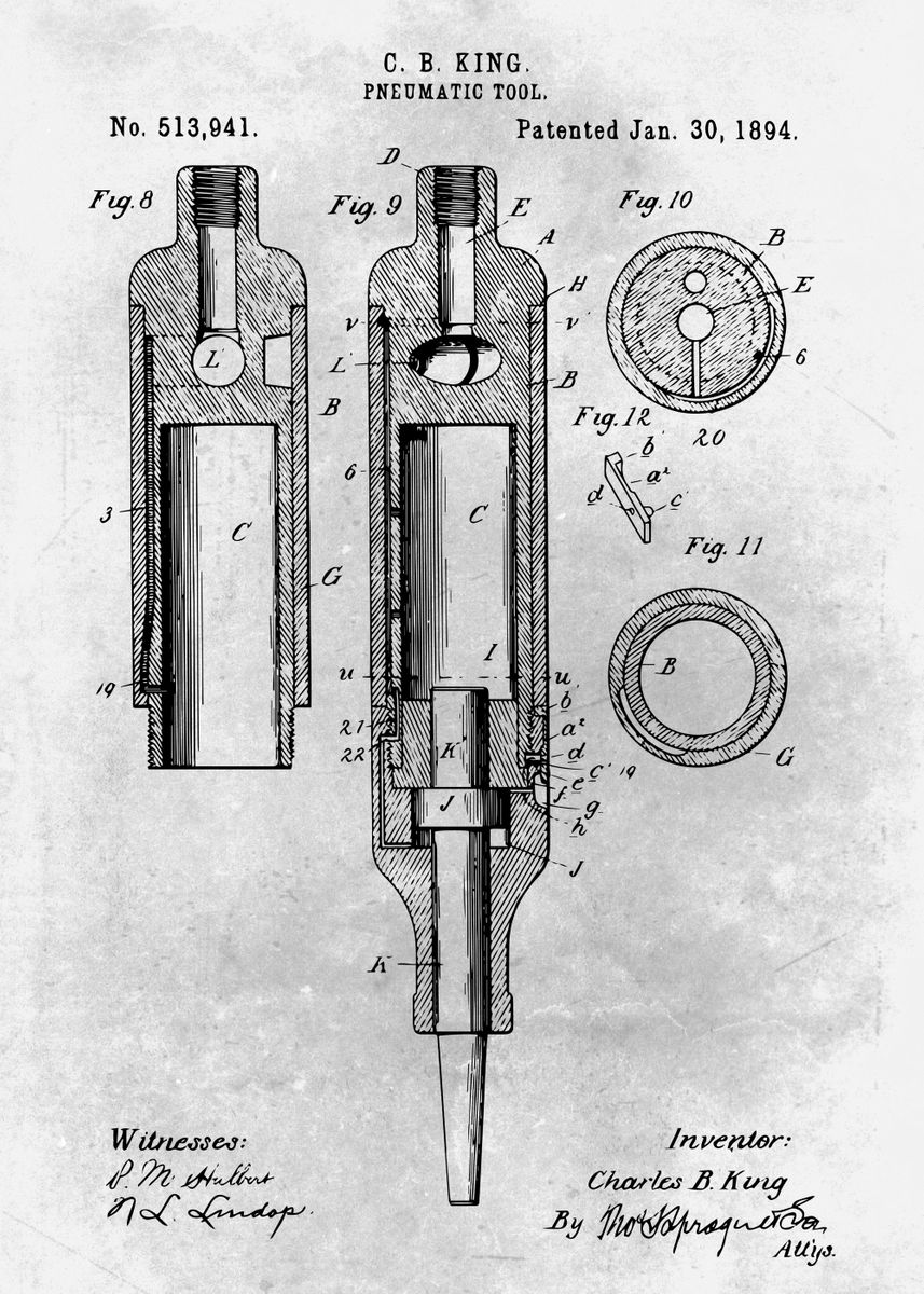 'No282 Pneumatic tool' Poster by Xavier Vieira | Displate