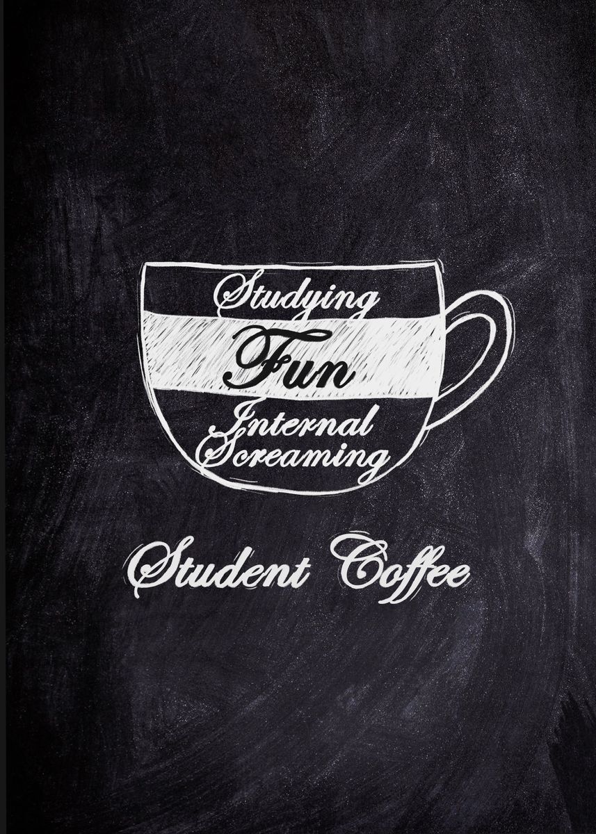 'Student Coffee' Poster, picture, metal print, paint by Scarlett Favié ...