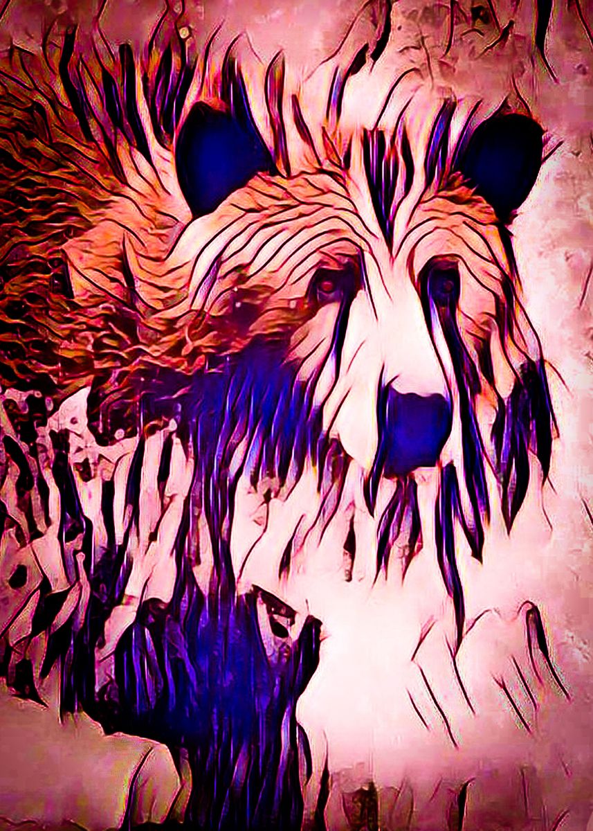 'Artsy Bear' Poster by ANDRE MCKAY | Displate