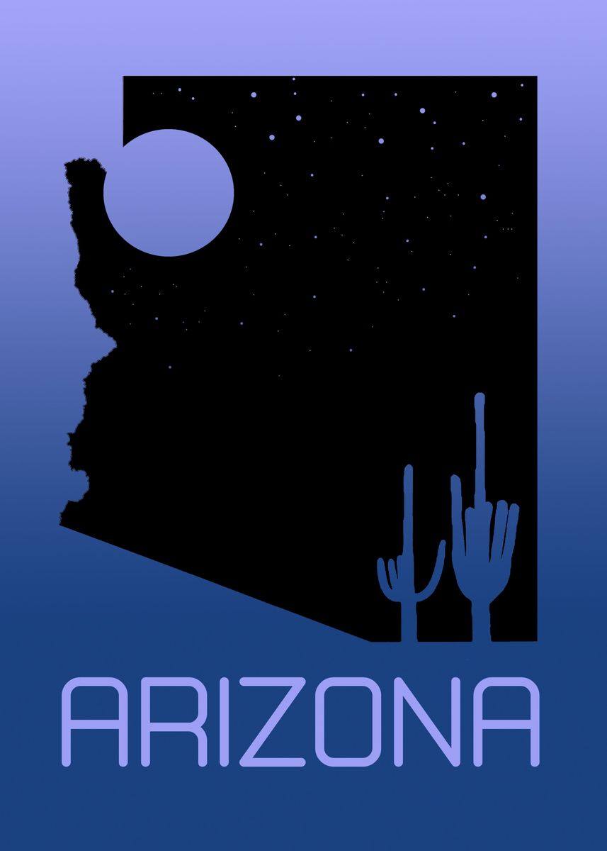 'Arizona Desert Night' Poster, picture, metal print, paint by Bryce ...