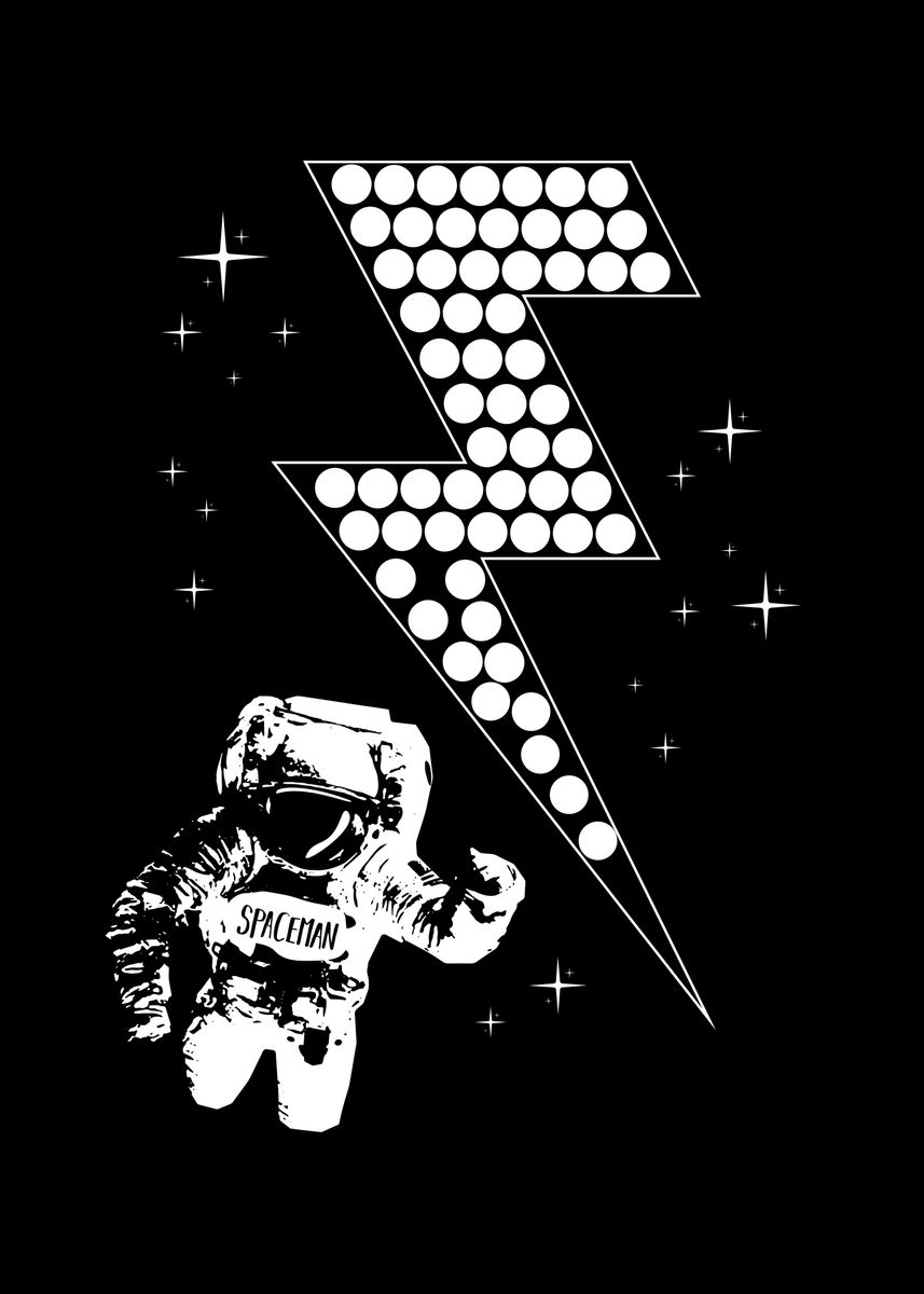 'Spaceman' Poster, picture, metal print, paint by Rico Alonzo | Displate