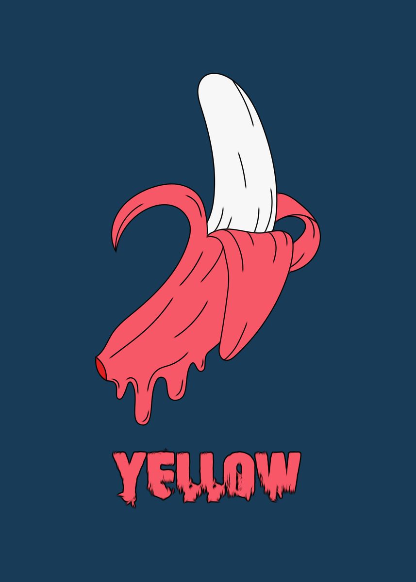 'Non Yellow' Poster, picture, metal print, paint by Nine Arts | Displate