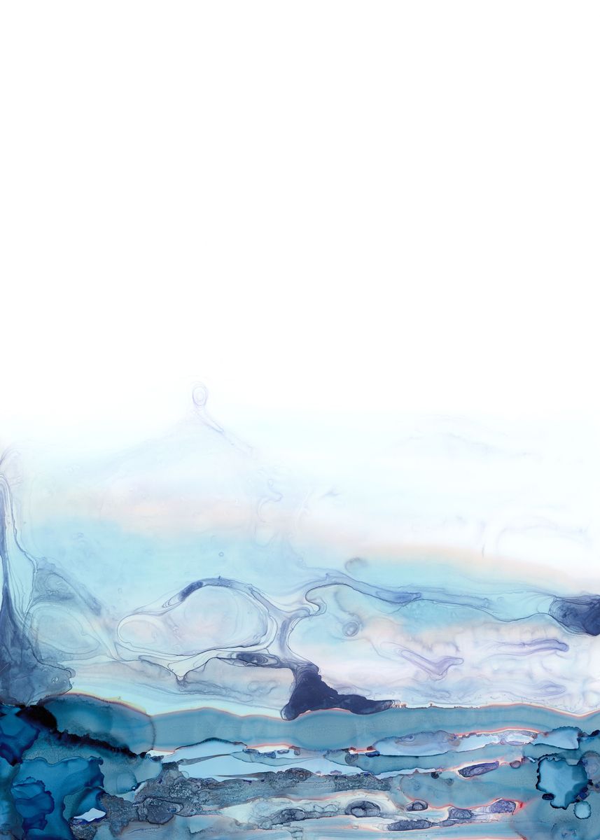 'Abstract Ink Flow ' Poster, picture, metal print, paint by Kris | Displate