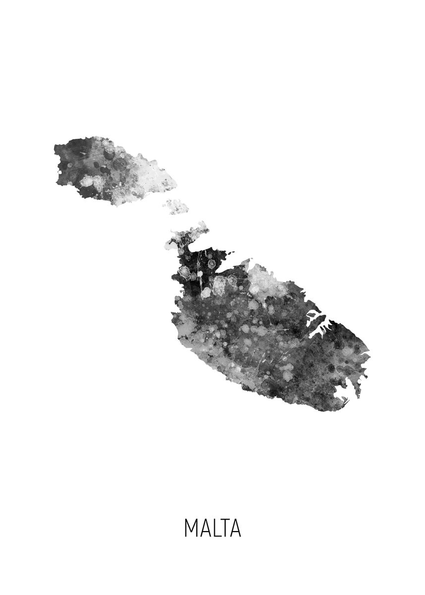 'Malta Map' Poster by Michael Tompsett | Displate