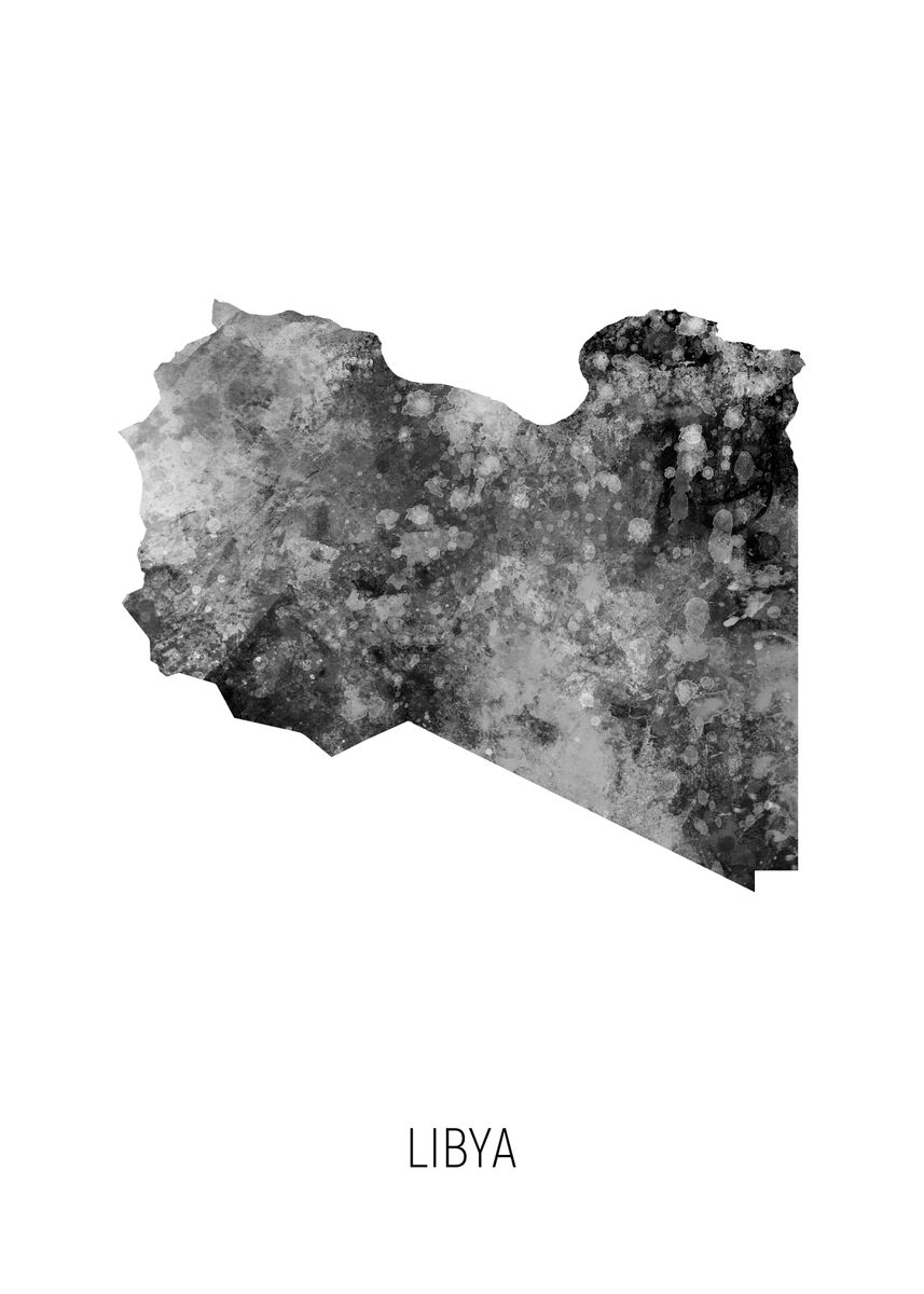 'Libya Map' Poster, picture, metal print, paint by Michael Tompsett ...