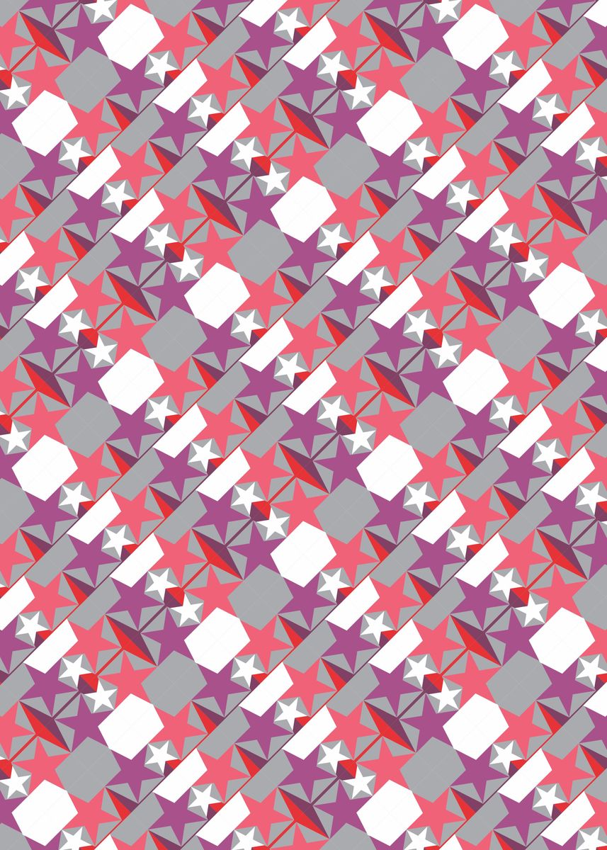 'pattern star im7' Poster, picture, metal print, paint by Izmo ...