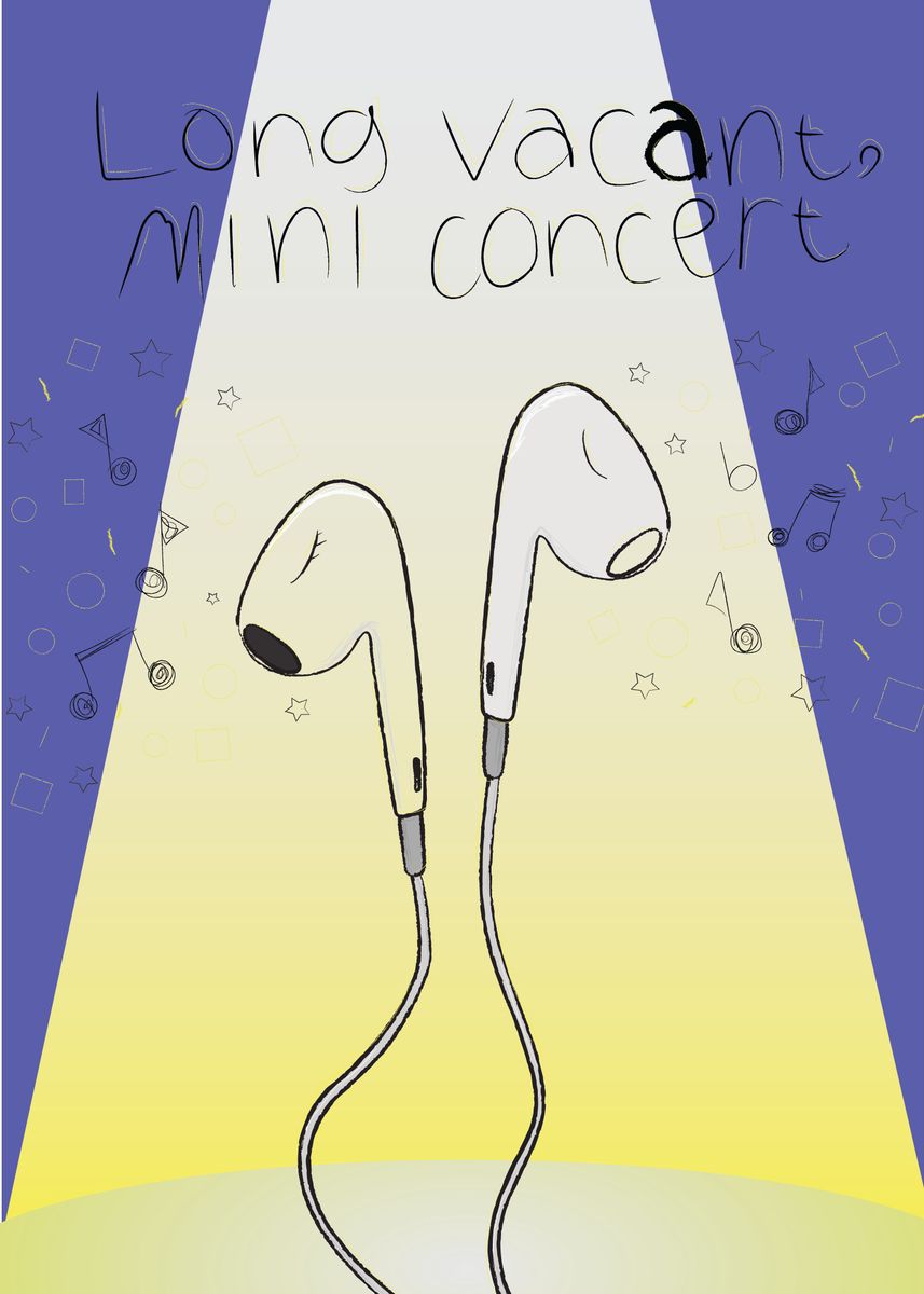 'Long Vacant Mini Concert' Poster by Anghela Montano | Displate