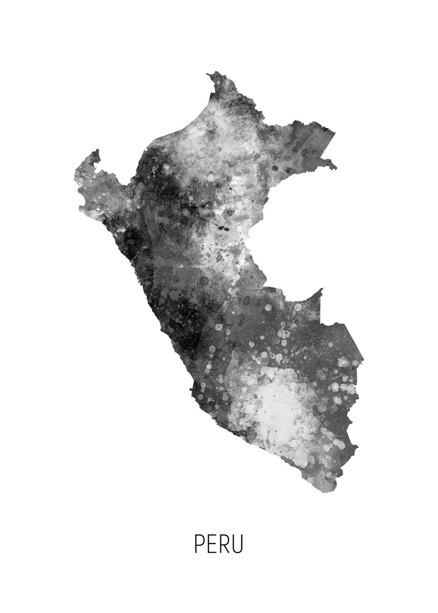 'Peru Map' Poster, picture, metal print, paint by Michael Tompsett ...