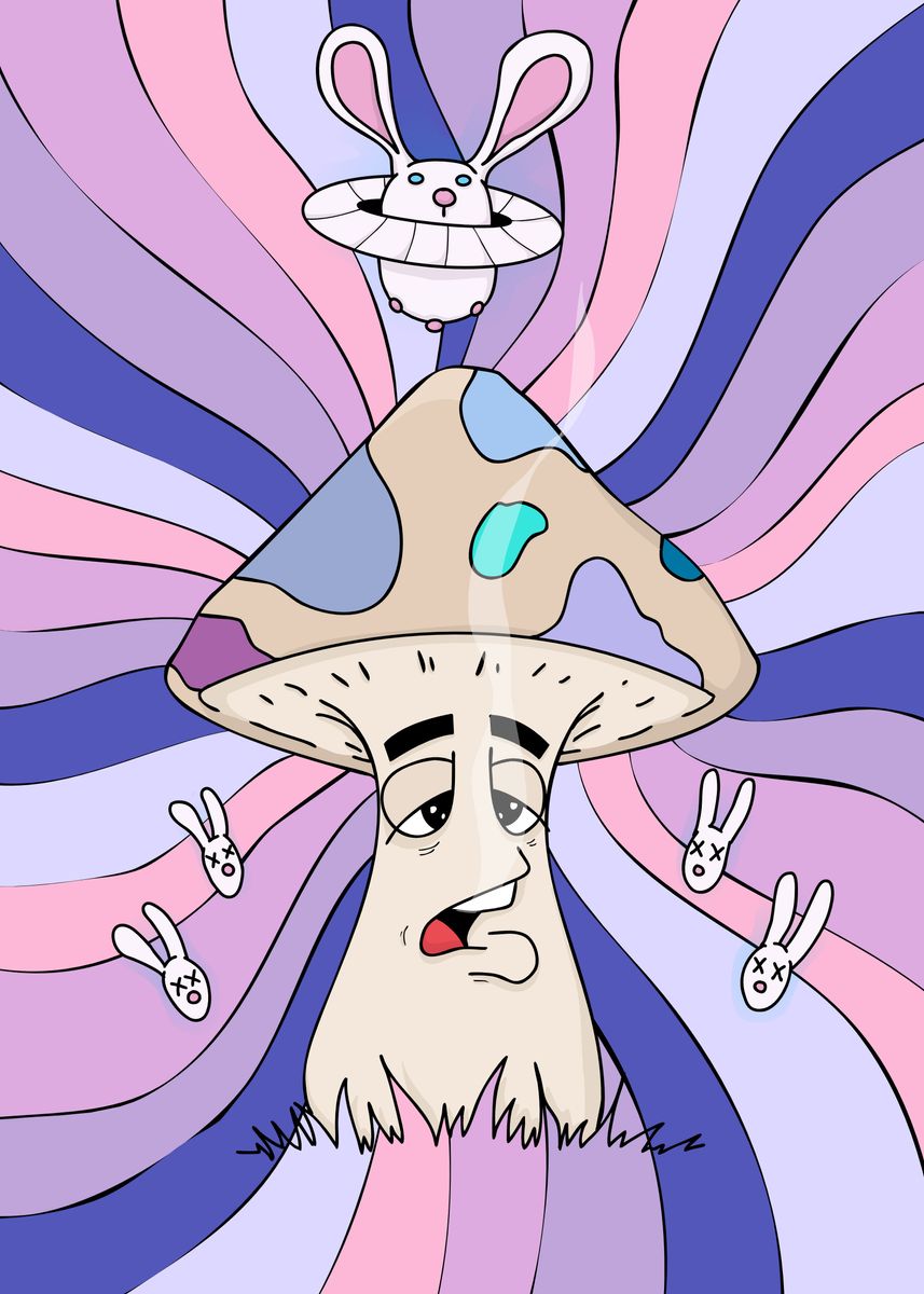 'Bunny Invasion' Poster by Michael Charls | Displate