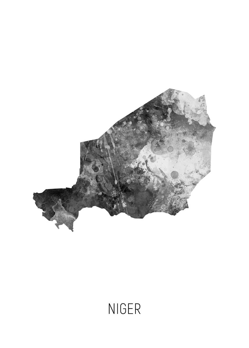 'Niger Map' Poster by Michael Tompsett | Displate