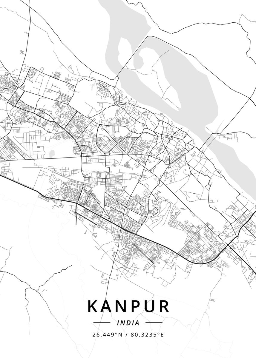 'Kanpur India' Poster by Designer Map Art | Displate