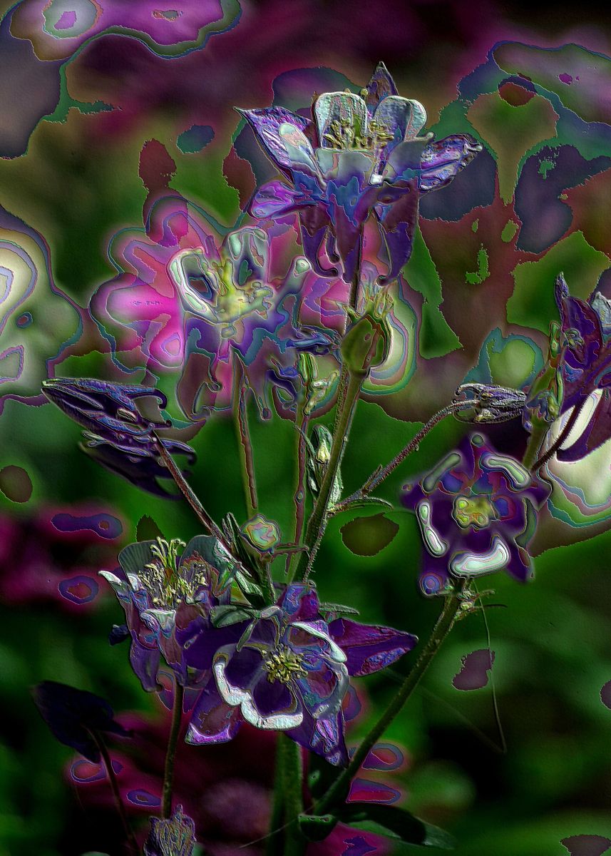 'Purple Flower Fantasy' Poster, picture, metal print, paint by Dennis ...