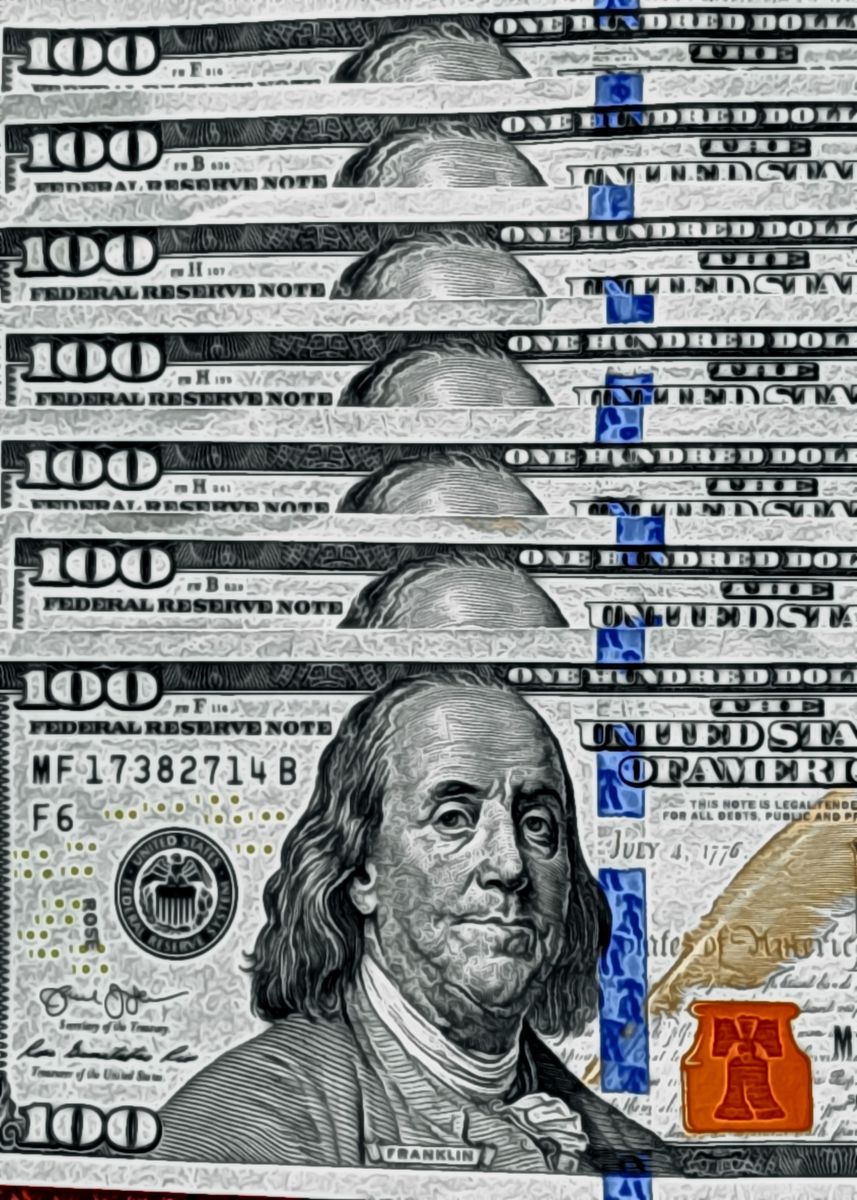 'USD Money' Poster, picture, metal print, paint by Still World | Displate