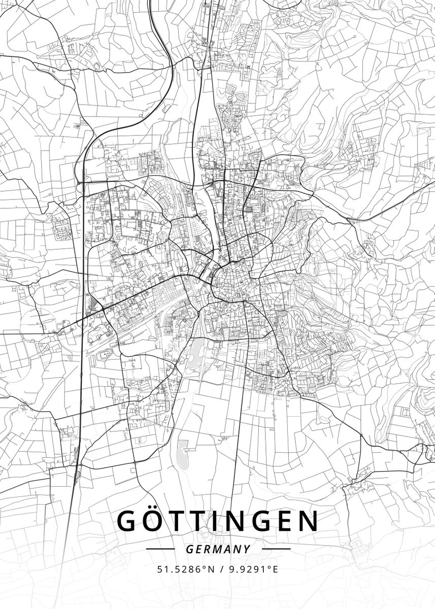 'Gottingen Germany' Poster by Designer Map Art | Displate