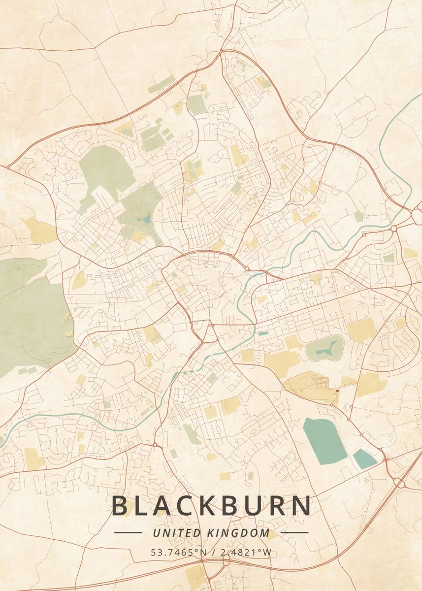 'Blackburn United Kingdom' Poster, picture, metal print, paint by ...