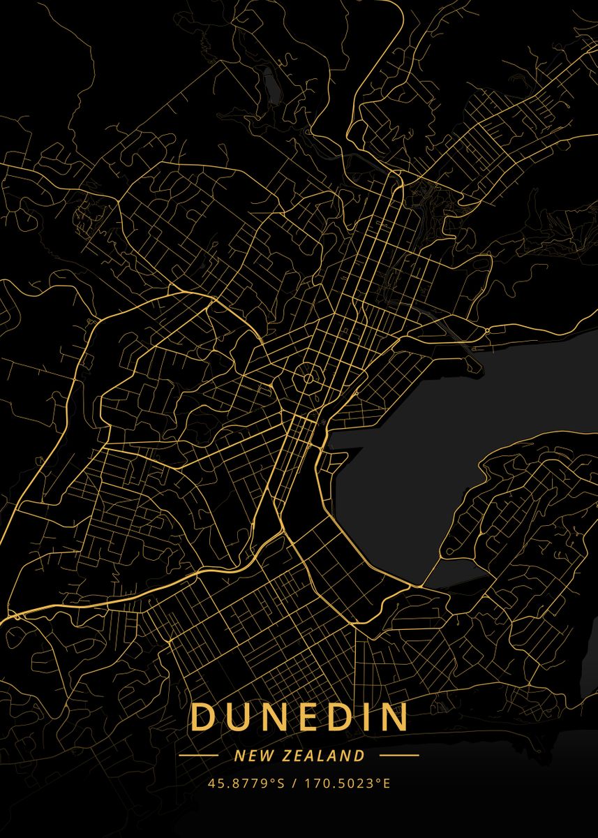 'Dunedin New Zealand' Poster, picture, metal print, paint by Designer ...