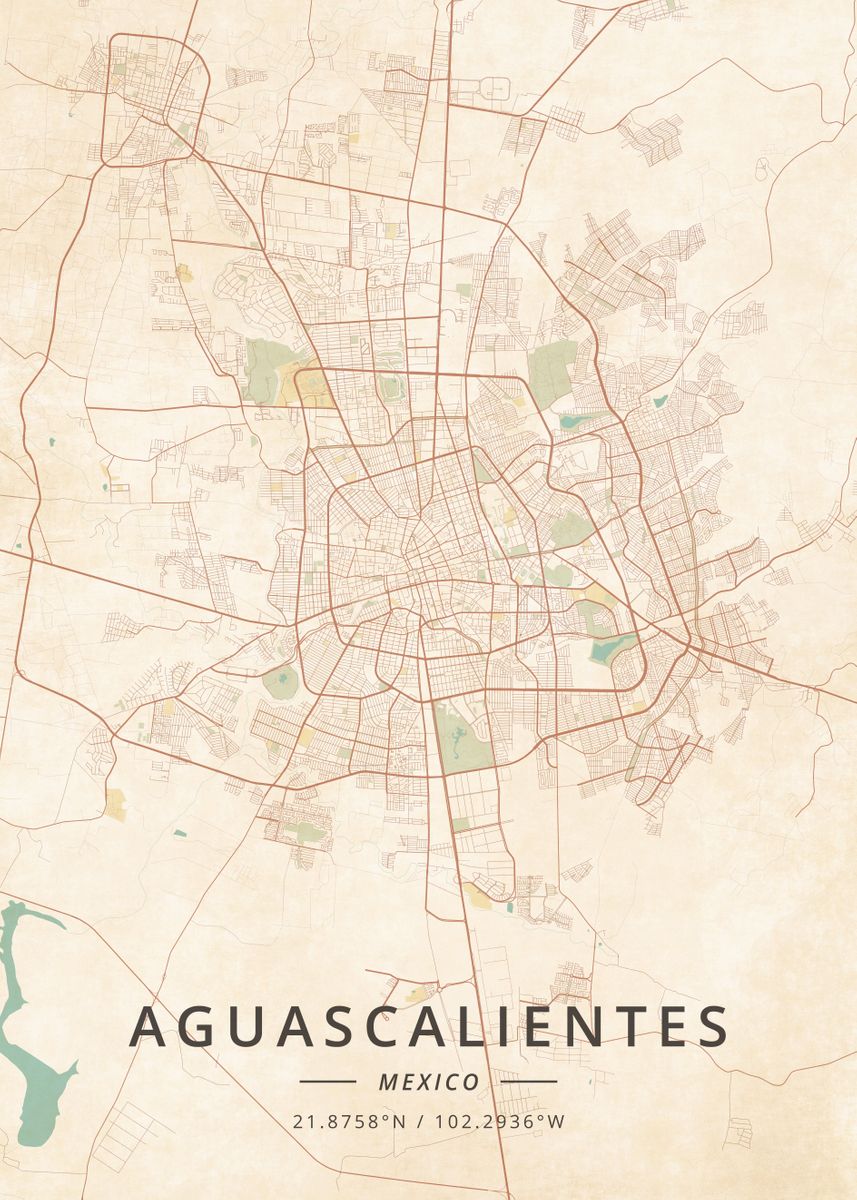 'Aguascalientes Mexico' Poster, picture, metal print, paint by Designer ...