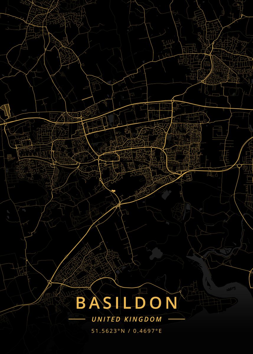 'Basildon United Kingdom' Poster, picture, metal print, paint by ...