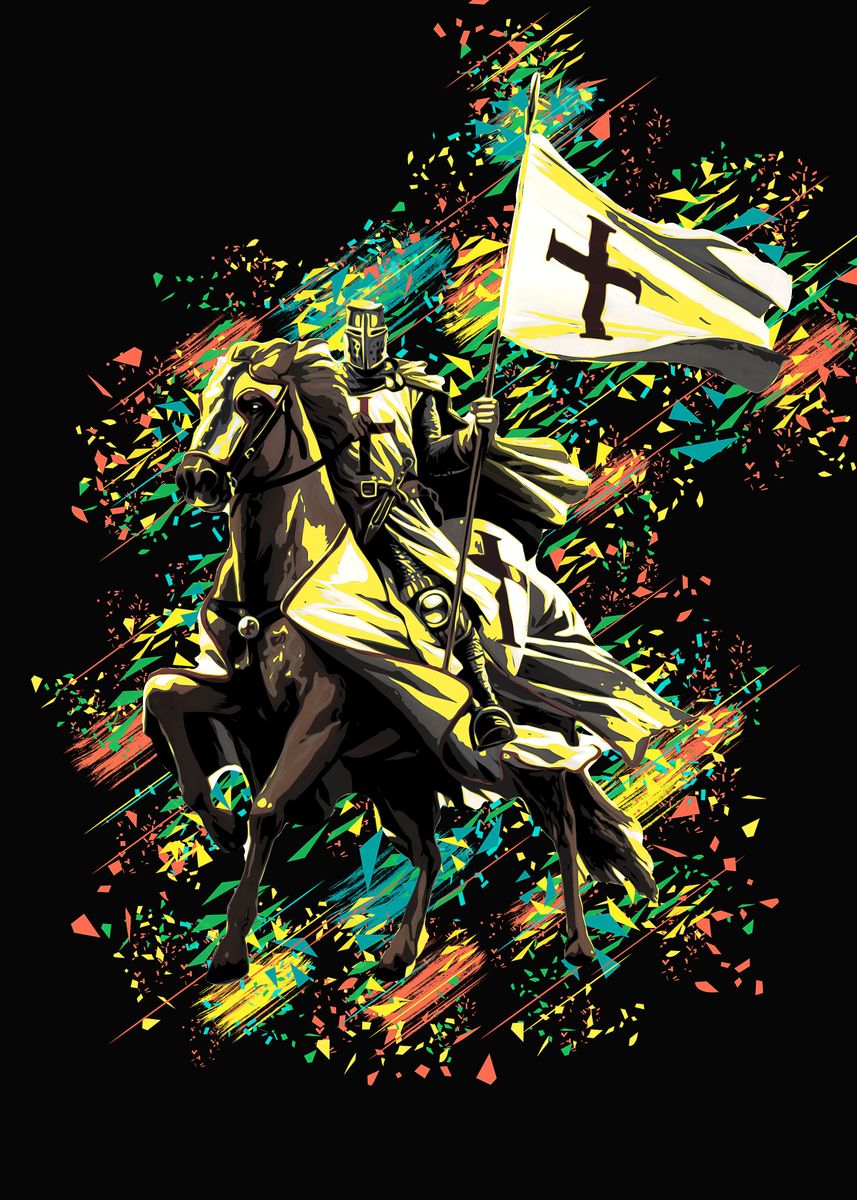 'Knight Templar Artwork ' Poster, picture, metal print, paint by ...