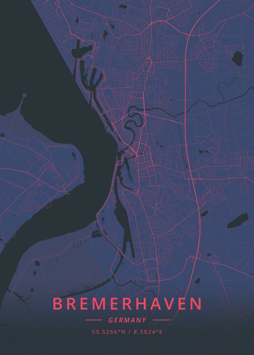 'Bremerhaven Germany' Poster, picture, metal print, paint by Designer ...