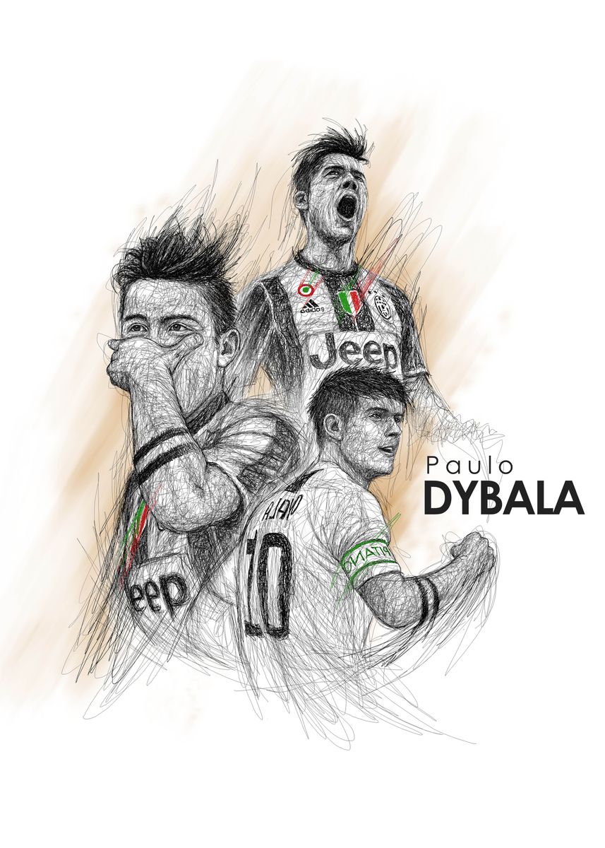 'Dybala' Poster, picture, metal print, paint by Novendryan Yongki ...