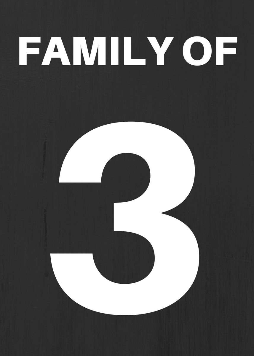 'Family of 3' Poster by Lucky Art | Displate