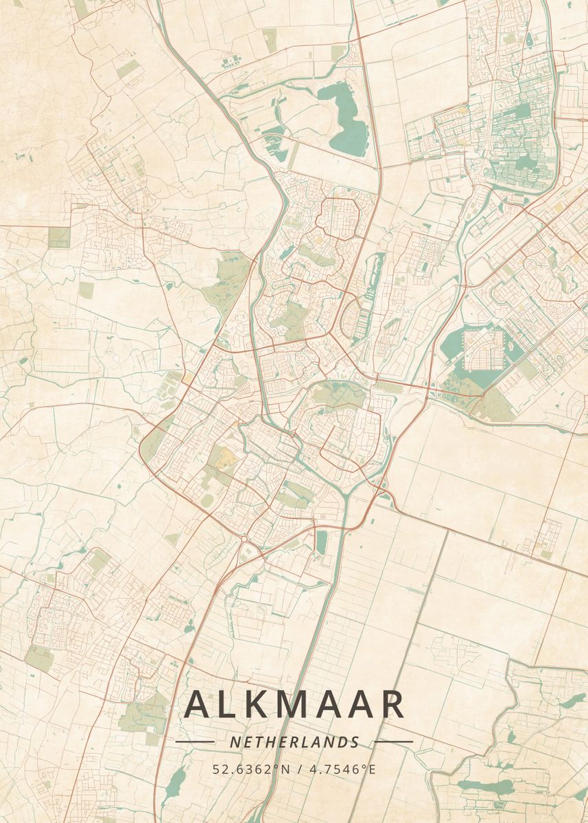 'Alkmaar Netherlands' Poster, picture, metal print, paint by Designer ...