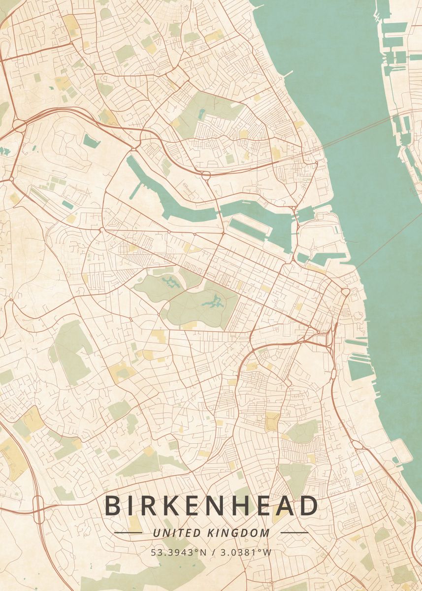 'Birkenhead United Kingdom' Poster, picture, metal print, paint by ...