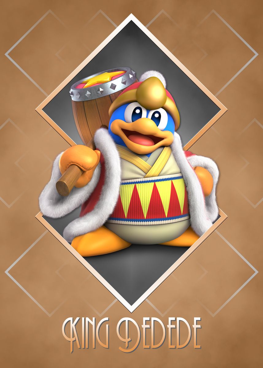 'Art Deco King Dedede Kirby' Poster, picture, metal print, paint by ...