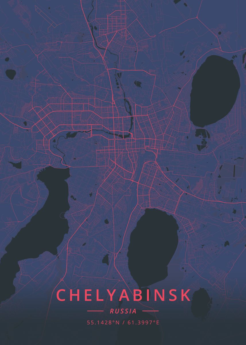 'Chelyabinsk Russia' Poster, picture, metal print, paint by Designer ...