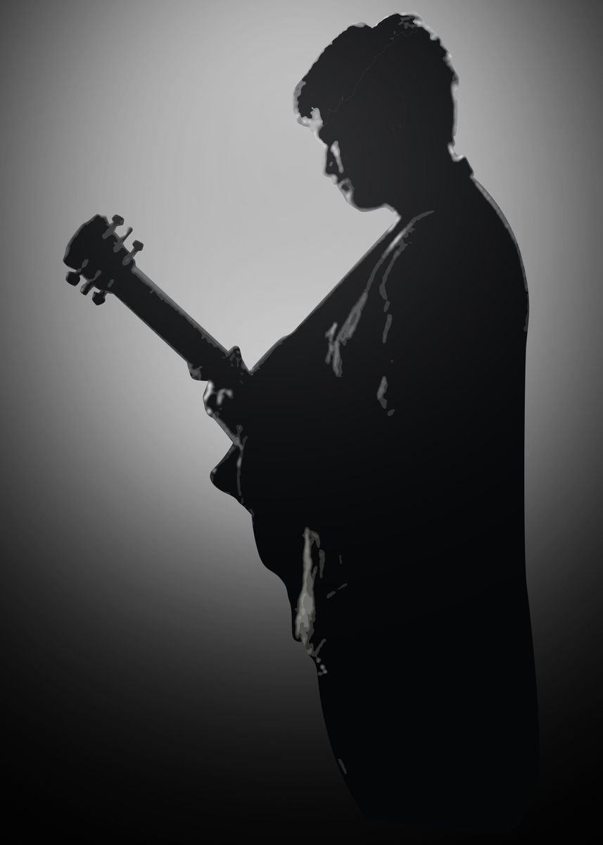 'guitarist silhouette' Poster, picture, metal print, paint by Thogi Gio ...