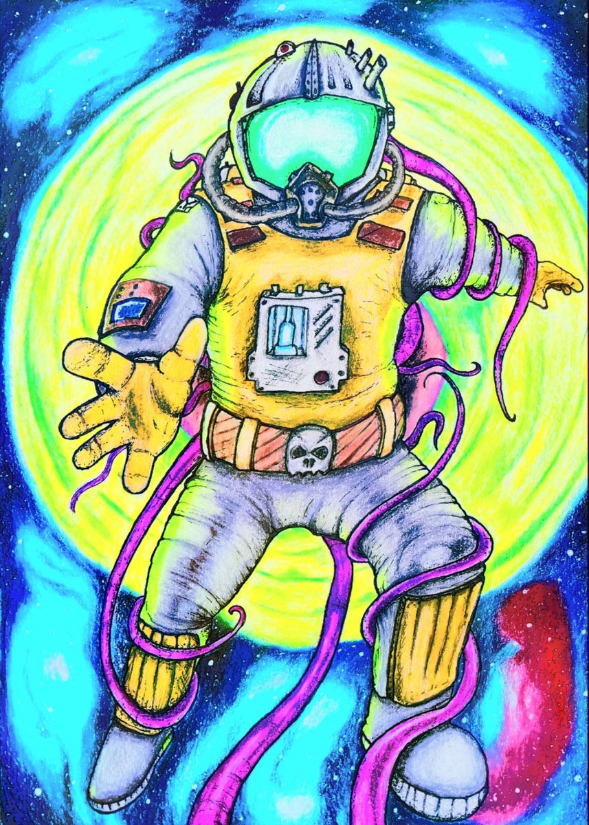 'Space Trouble' Poster by Liam Rooks | Displate