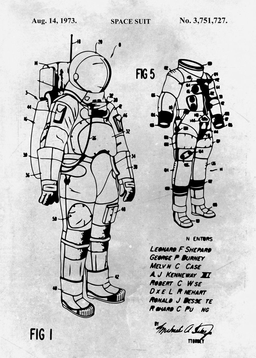 'No366 Space Suit' Poster by Xavier Vieira | Displate