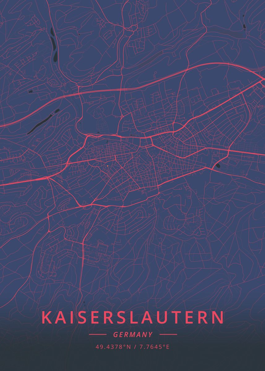 'Kaiserslautern Germany' Poster, picture, metal print, paint by ...