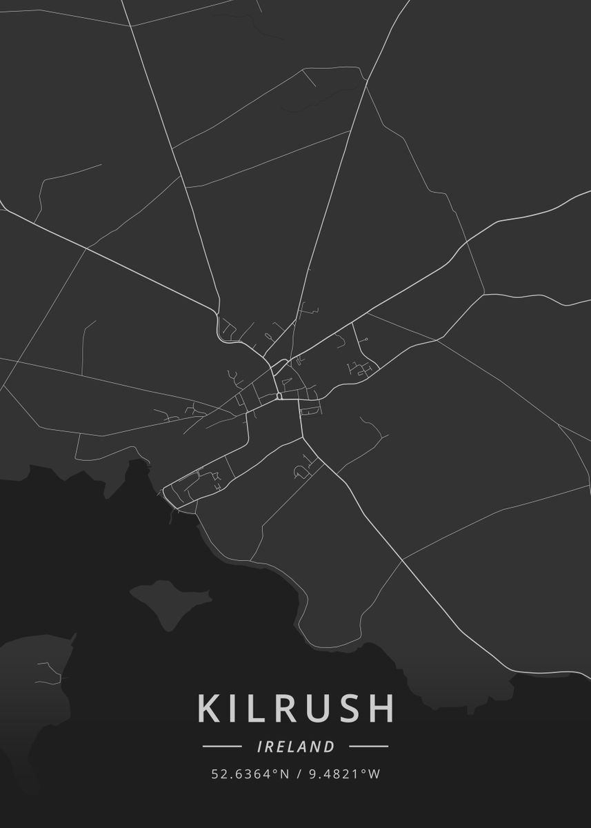 'Kilrush Ireland' Poster by Designer Map Art | Displate