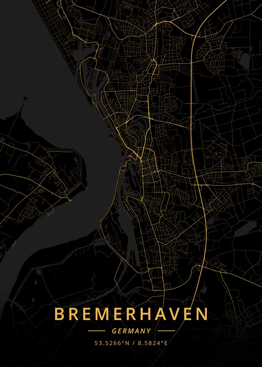 'Bremerhaven Germany' Poster, picture, metal print, paint by Designer ...