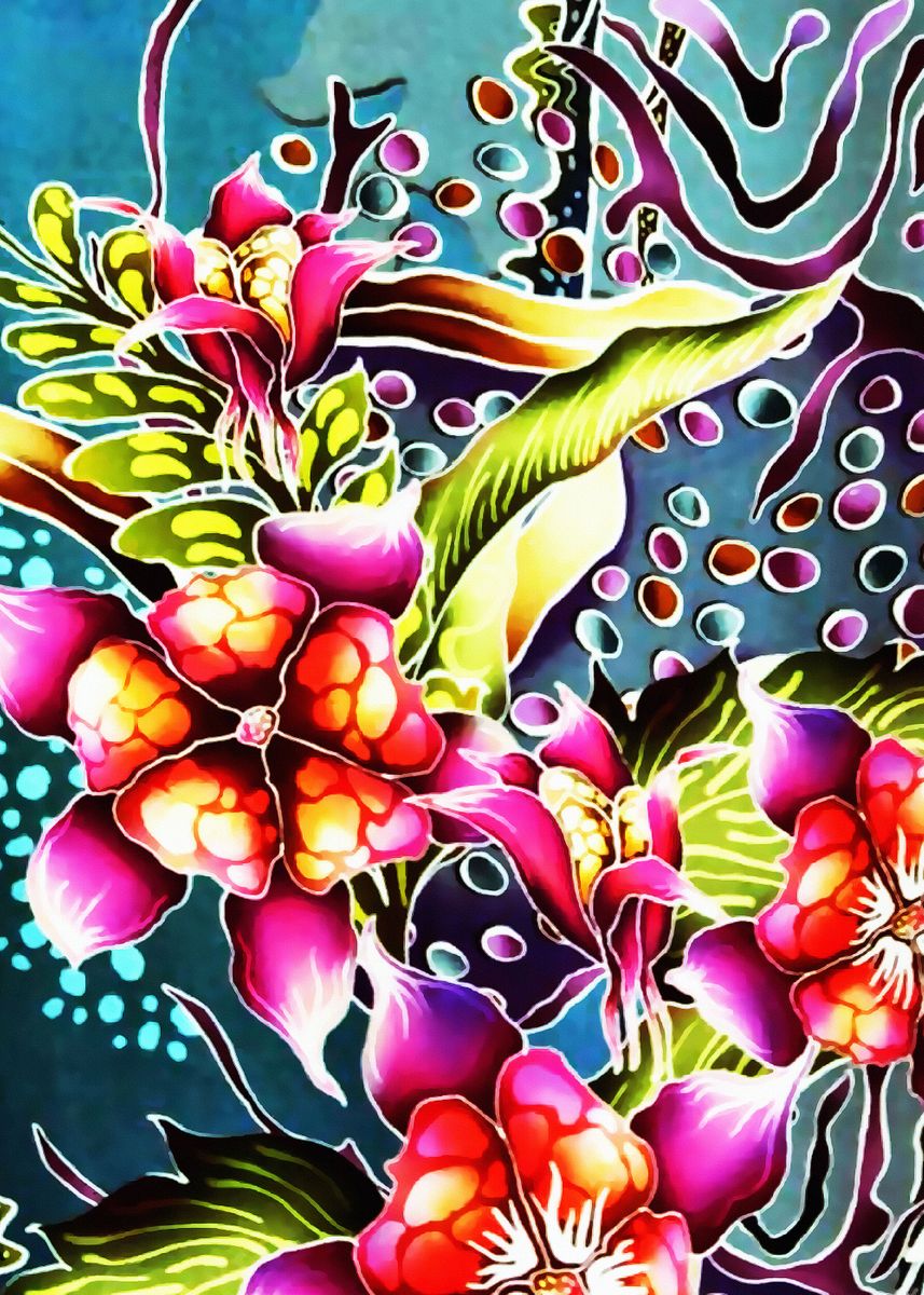 '06 Asia Batik Painting Art' Poster, picture, metal print, paint by D ...
