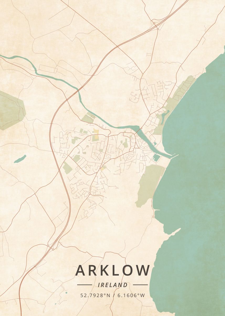 'Arklow Ireland' Poster by Designer Map Art | Displate