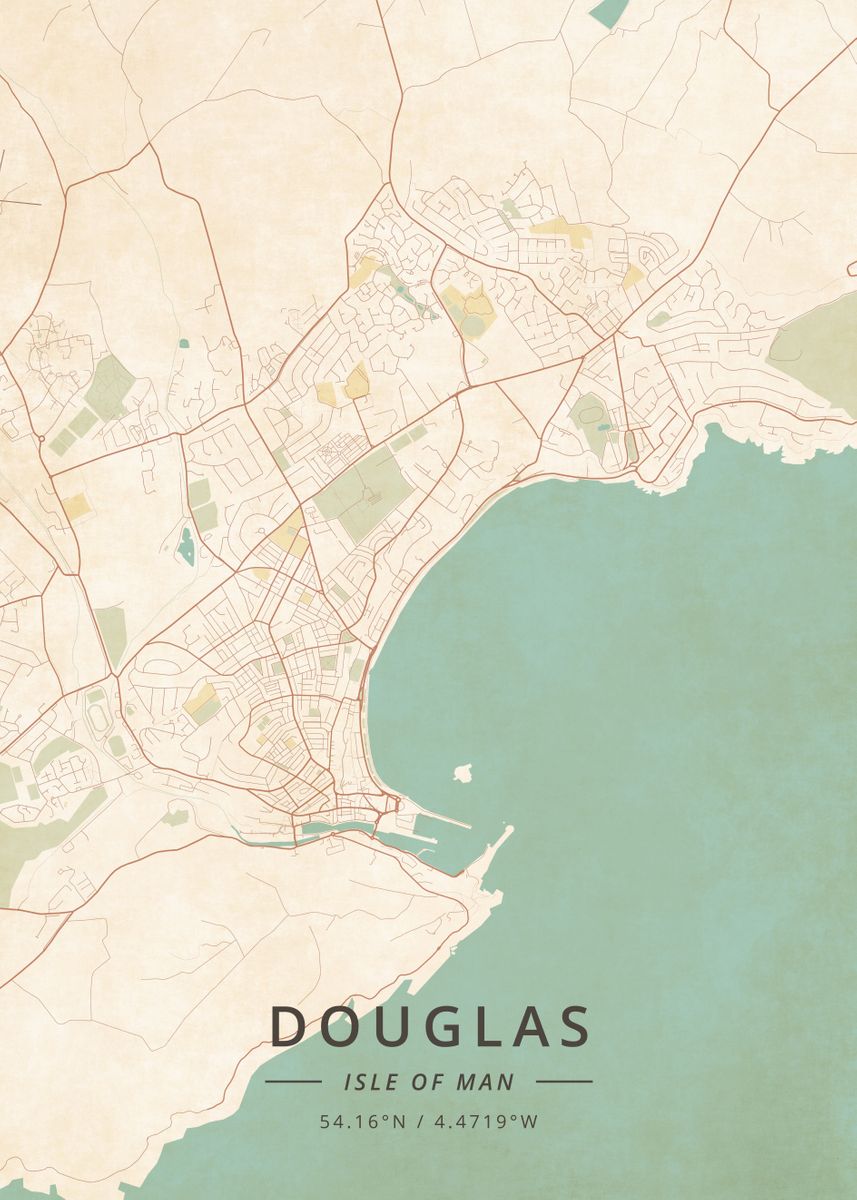 'Douglas Isle of Man' Poster by Designer Map Art | Displate
