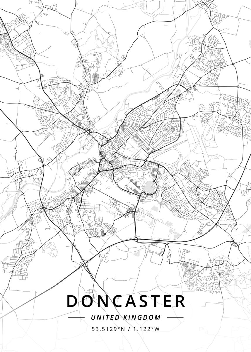 'Doncaster United Kingdom' Poster, picture, metal print, paint by ...
